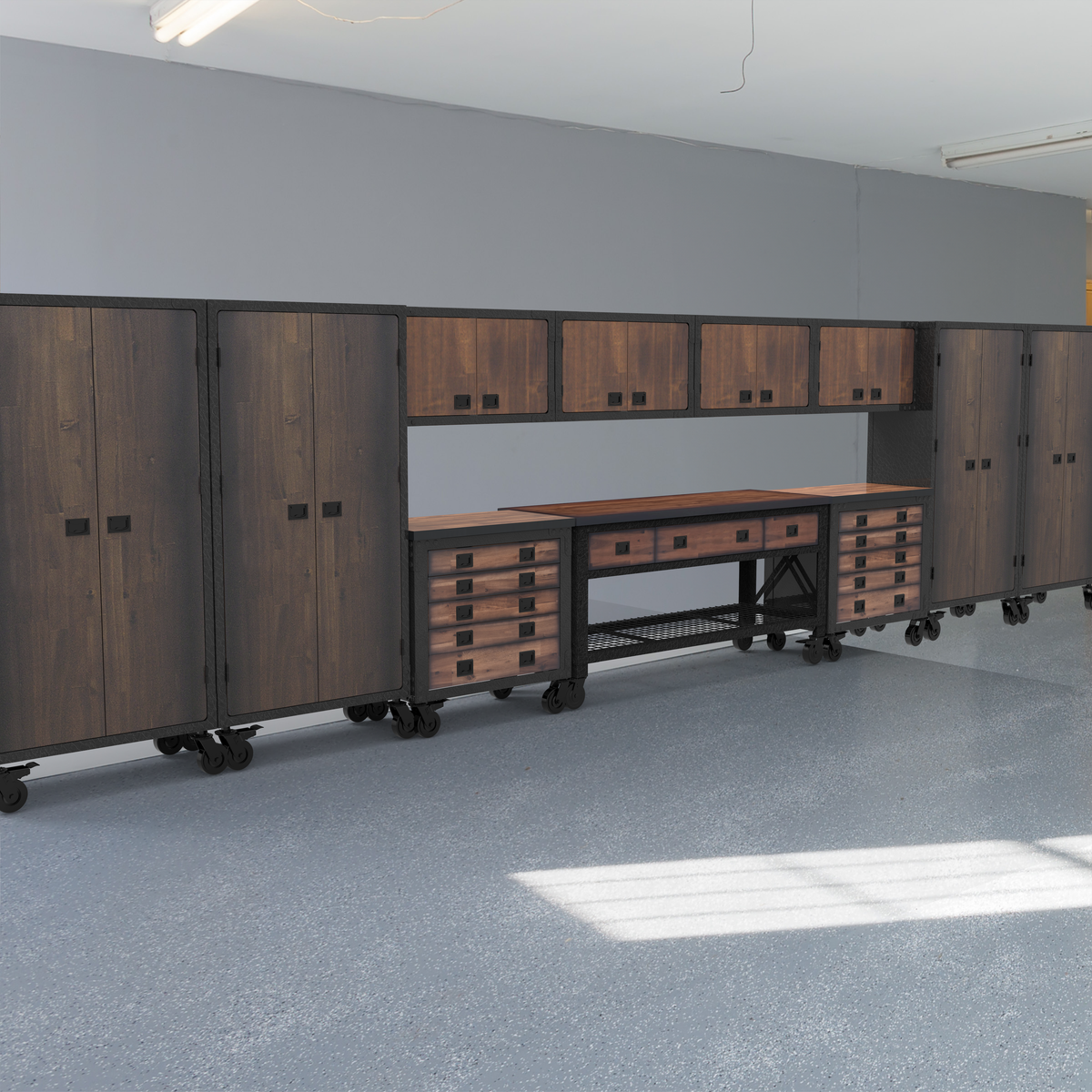 Duramax 11-Piece Garage Storage Combo Set with Workbench, Tool Chests ...